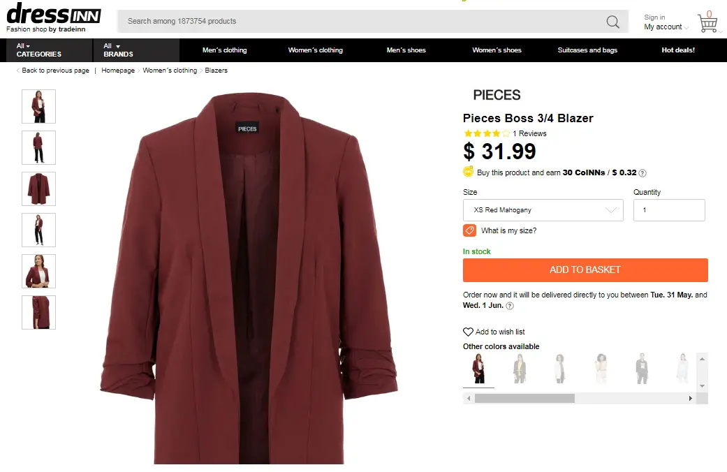 Dressinn: how to process returns and get a refund?